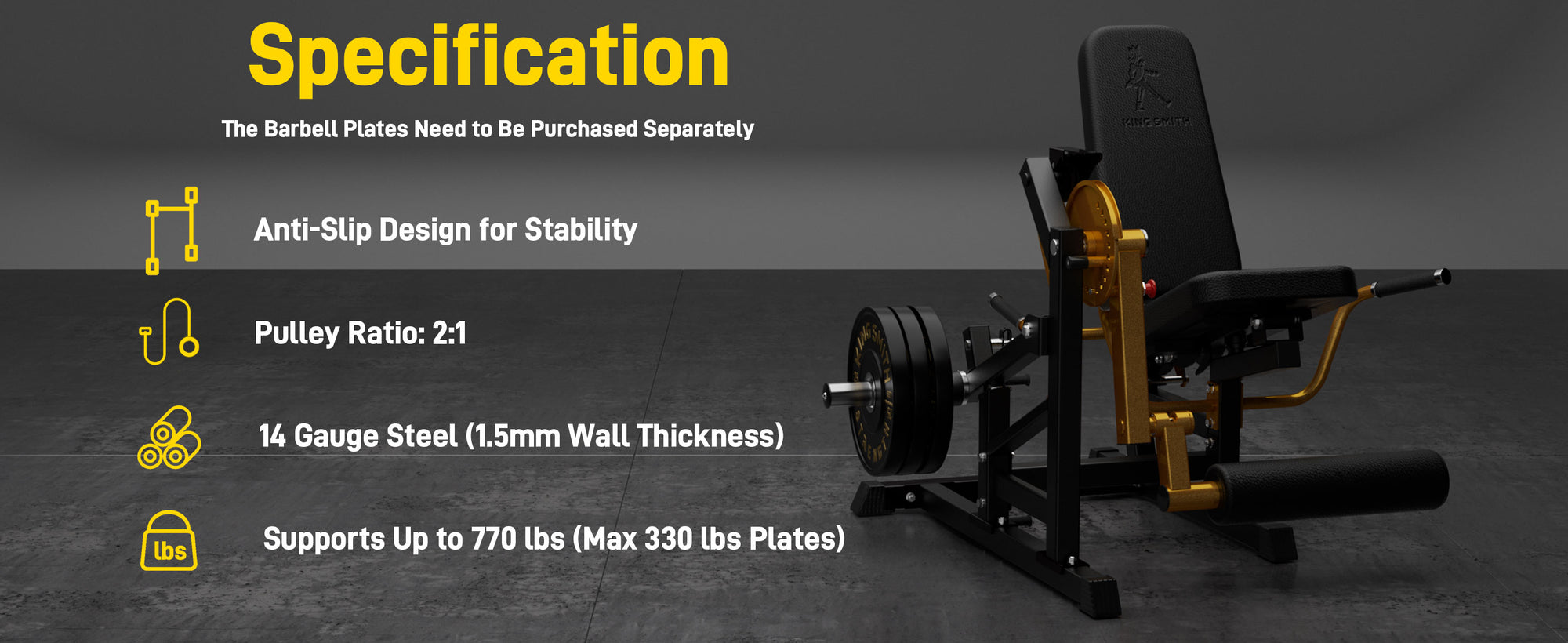 Kingsmith Strength Leg Extension Machine – Build Stronger Legs at Home ...